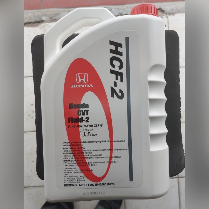 Jual Oli Transmisi Matic ATF HONDA HCF-3 CVT 3.5L | Shopee Indonesia