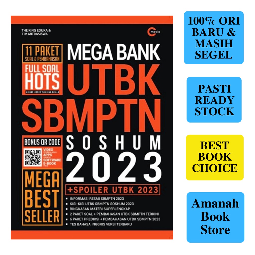 Jual Buku Mega Bank UTBK SBMPTN Soshum 2023 + Spoiler UTBK 2023 by The King Eduka & Mitrasiswa ...