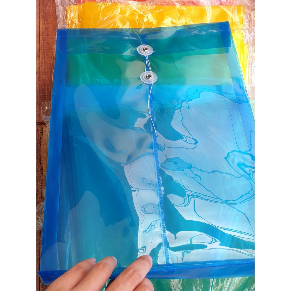 Jual 1 Lusin Document File Bag Folder - 12 Pcs Map Tali Plastik Ecoflex Ukuran Folio - Map Tali ...