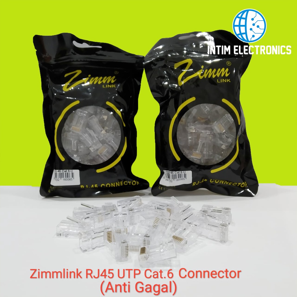 Jual Zimmlink RJ45 UTP Cat.6 Connector (Anti Gagal) | Shopee Indonesia