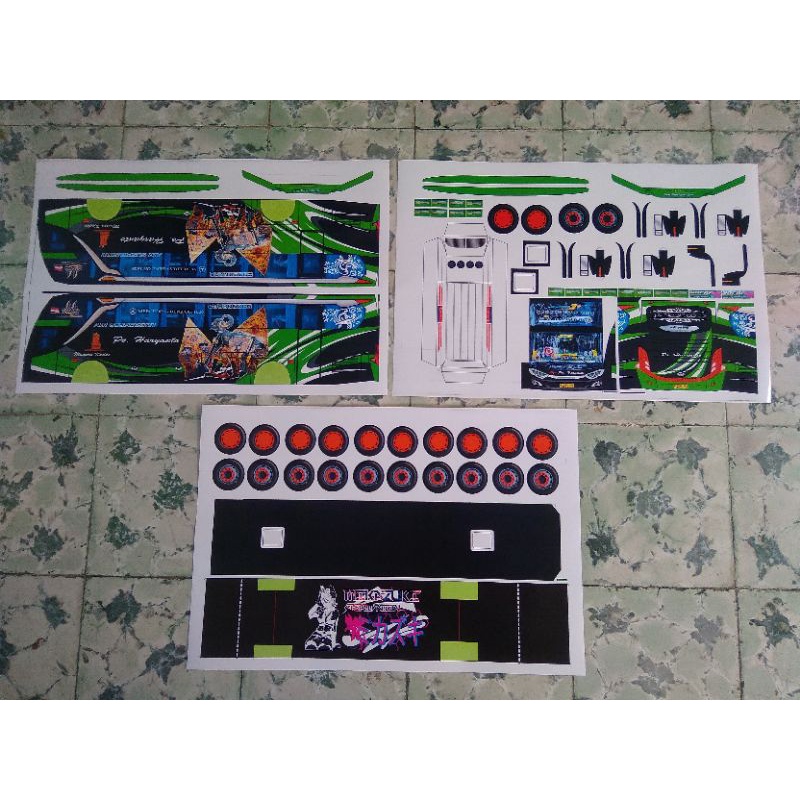 Jual Lembaran PaperCraft Bus Po. Haryanto Fatamorgana JB3+HDD Skala 1: ...
