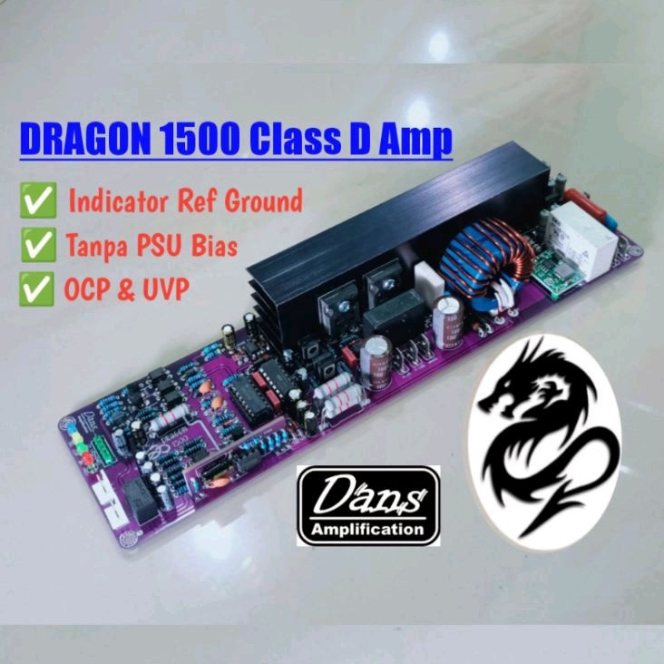 Jual Power Class D TANPA BIAS, DRAGON_1500 Class D1K5 dualfeedback ...