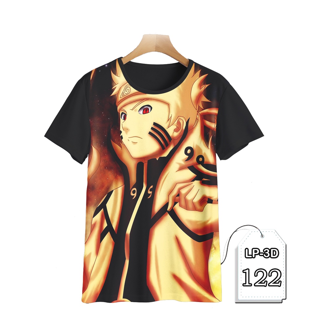 Jual Baju Anime Naruto Uzumaki HOKAGE Anak dan Dewasa Baju Gambar 3D ...