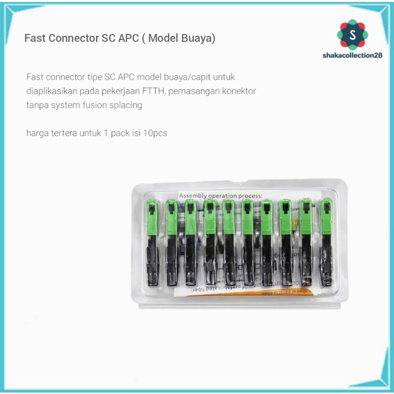 Jual Fast Connector SC APC Fastcon FTTH Konektor Fiber Optik Warna ...