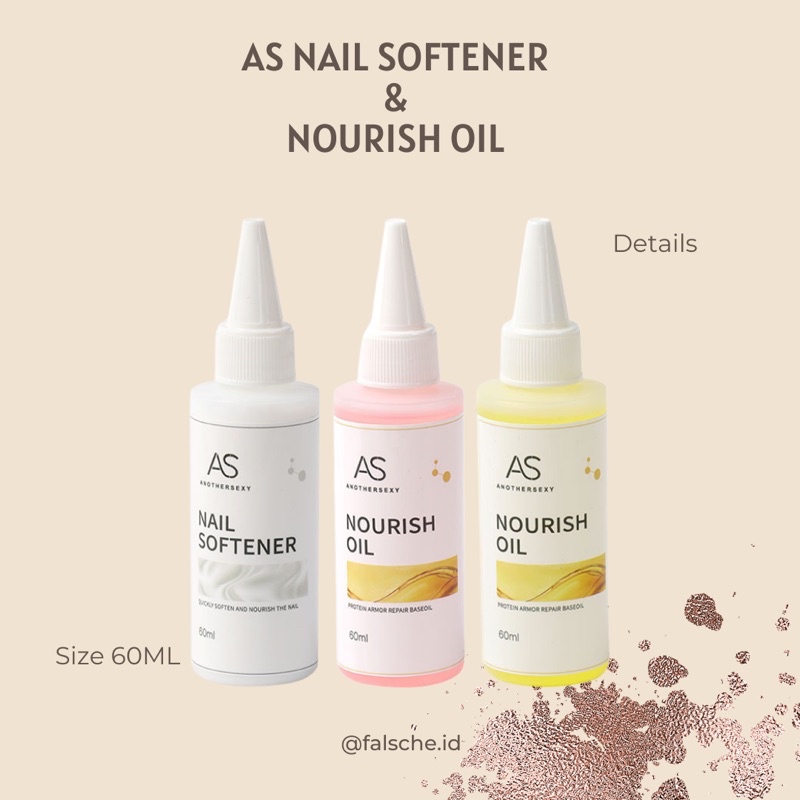 Jual AS NAIL SOFTENER AND NOURISH OIL CUTICLE FOR MANICURE PEDICURE ...