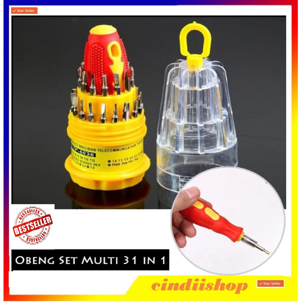 Jual Obeng magnetic Set 31 in 1 obeng mini isi hp magnet 31in1 tools | Shopee Indonesia