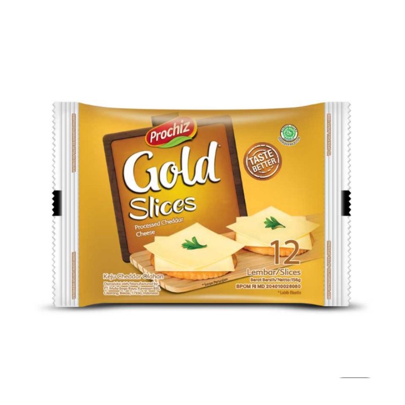 Jual PROCHIZ Cheddar Slices Original Gold melt keju olahan royale ...