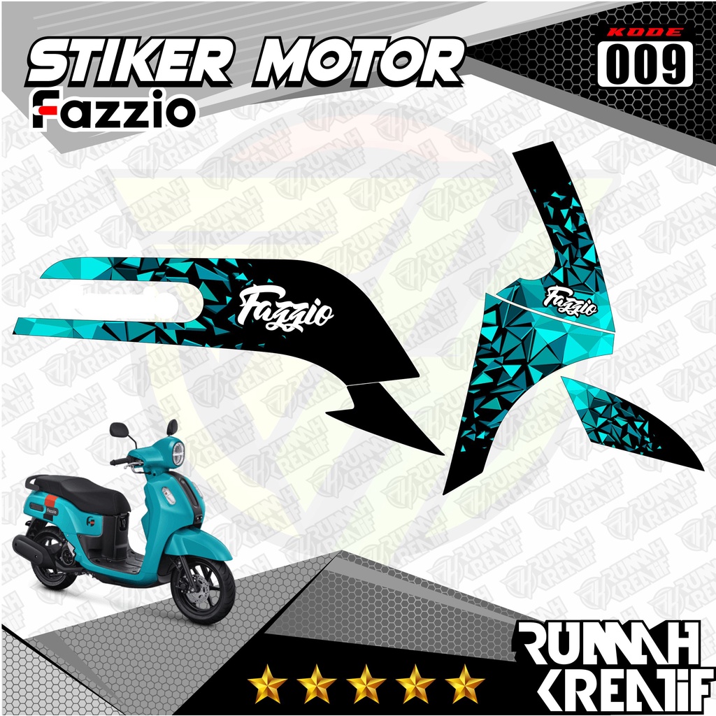 Jual Stiker Motor Yamaha Fazzio Variasi I Stiker Body motor Fazio Tosca Merah Hitam Putih ...