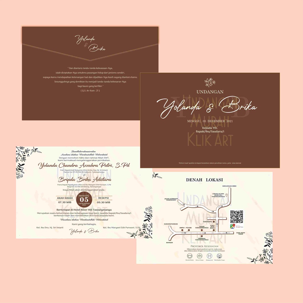 Jual Undangan Pernikahan Single Hard Cover Amplop (Art Carton) Free ...