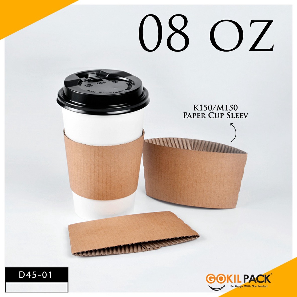 Jual GOKILPACK - Sleeve Gelas 8oz - Sleeve Kraft Paper Cup|Pegangan ...