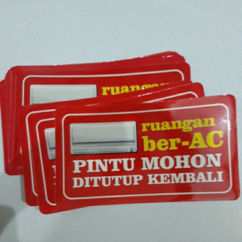 Jual Stiker Ruang ber- AC Pintu Mohon Ditutup Kembali | Shopee Indonesia