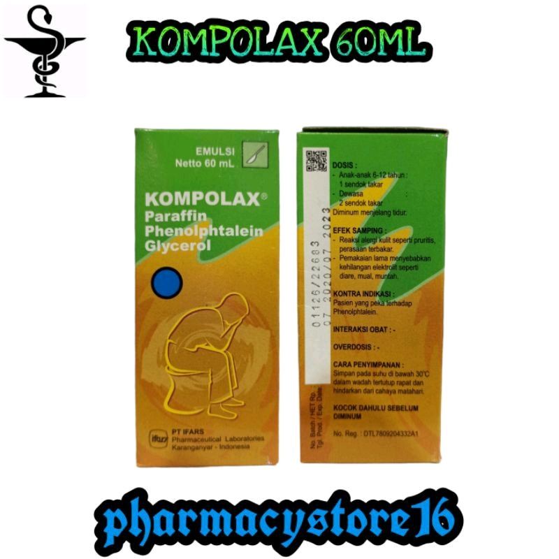 Jual Kompolax Syrup 60 ml (Melancarkan susah Buang Air Besar / BAB ...