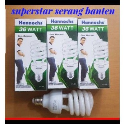 Jual Lampu ulir Hannochs Lampu 36 Watt Spiral Hannoch | Shopee Indonesia