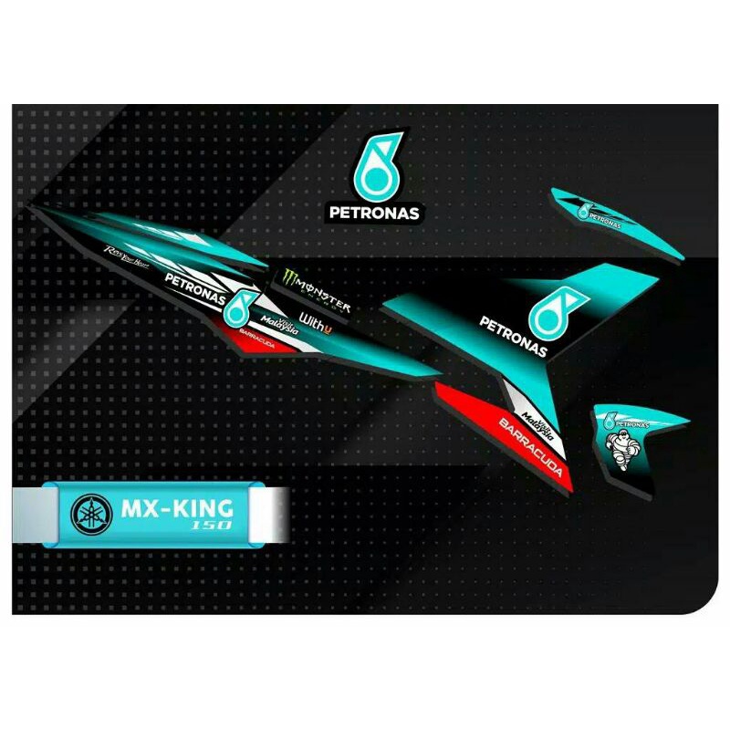 Jual STRIPING DECAL VARIASI MX KING 150 LIVERY PETRONAS | Shopee Indonesia