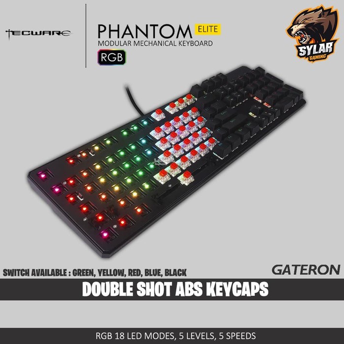Jual Tecware Phantom Elite 104 RGB Gateron Switch Mechanical Keyboard ...