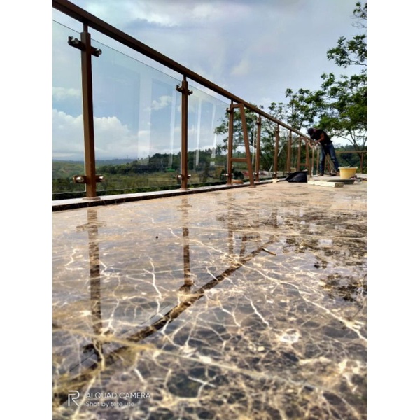 Jual pagar kaca balkon kaca railing tangga kaca galvanis | Shopee Indonesia