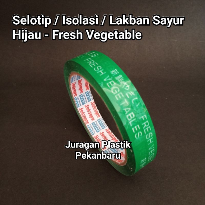 Jual Selotip Fresh Vegetables / Lakban / Isolasi Sayur Hijau Vegetable ...