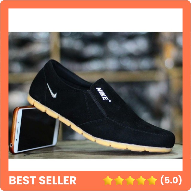 Jual Sepatu Slip On Kulit suede Casual Pria | Shopee Indonesia