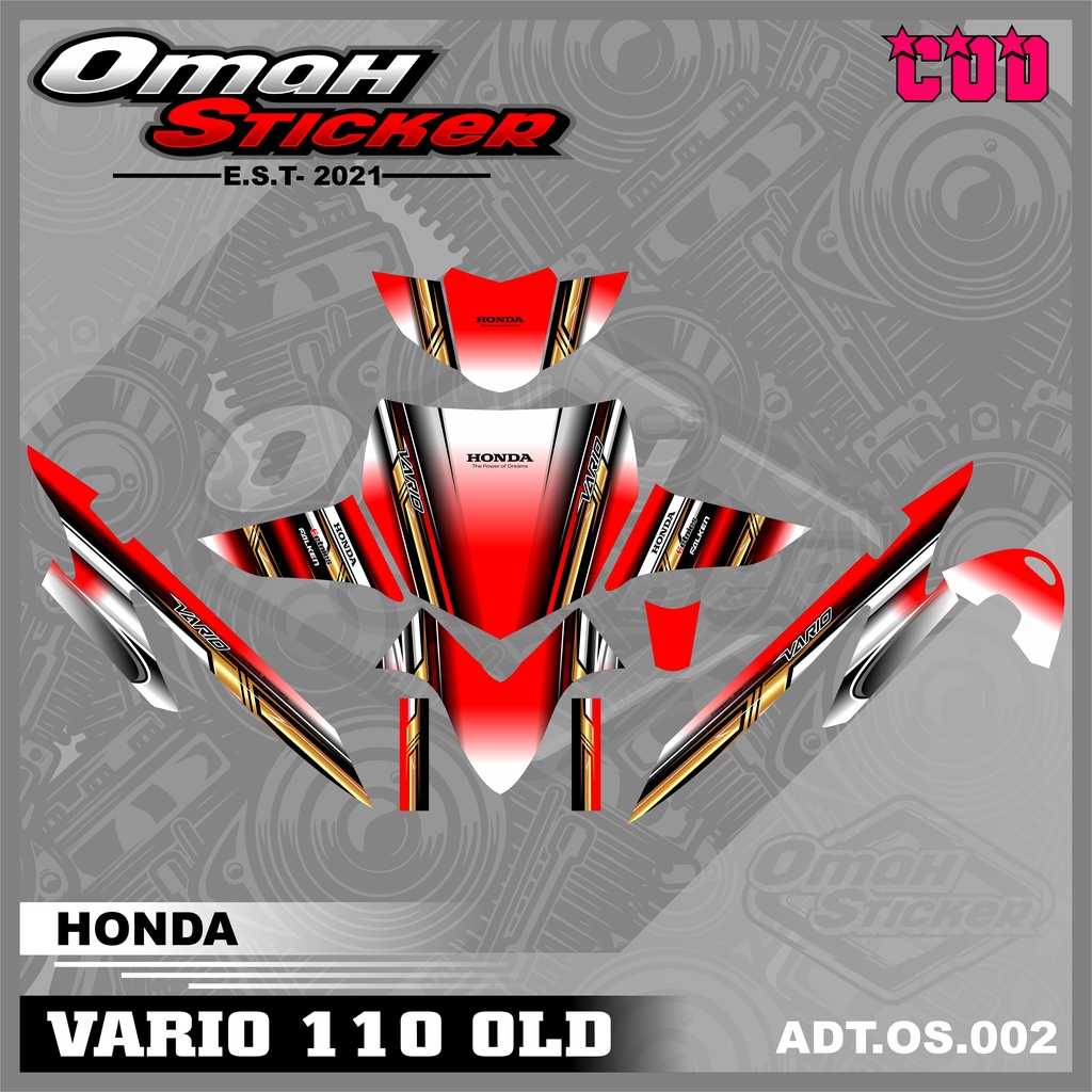 Jual Decal Honda VARIO 110 OLD .Sticker Decal Lis Variasi VARIO 110 OLD ...