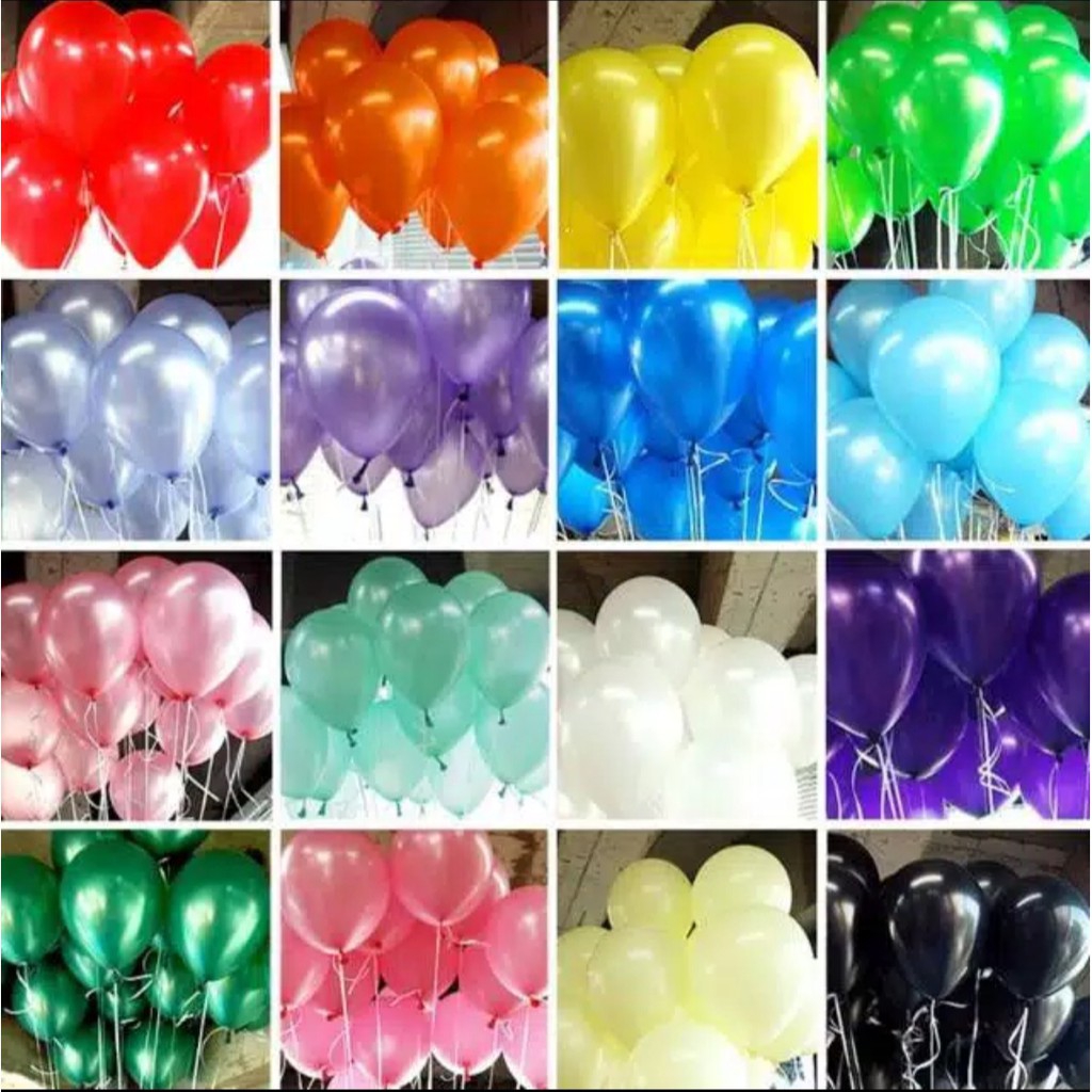 Jual Balon kilat 12inchi, balon metalik | Shopee Indonesia