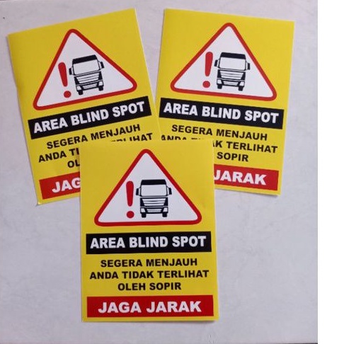 Jual STIKER SIGN .BLIND SPOT/JAGA JARAK AMAN MOBIL BARANG TRUK BARANG ...