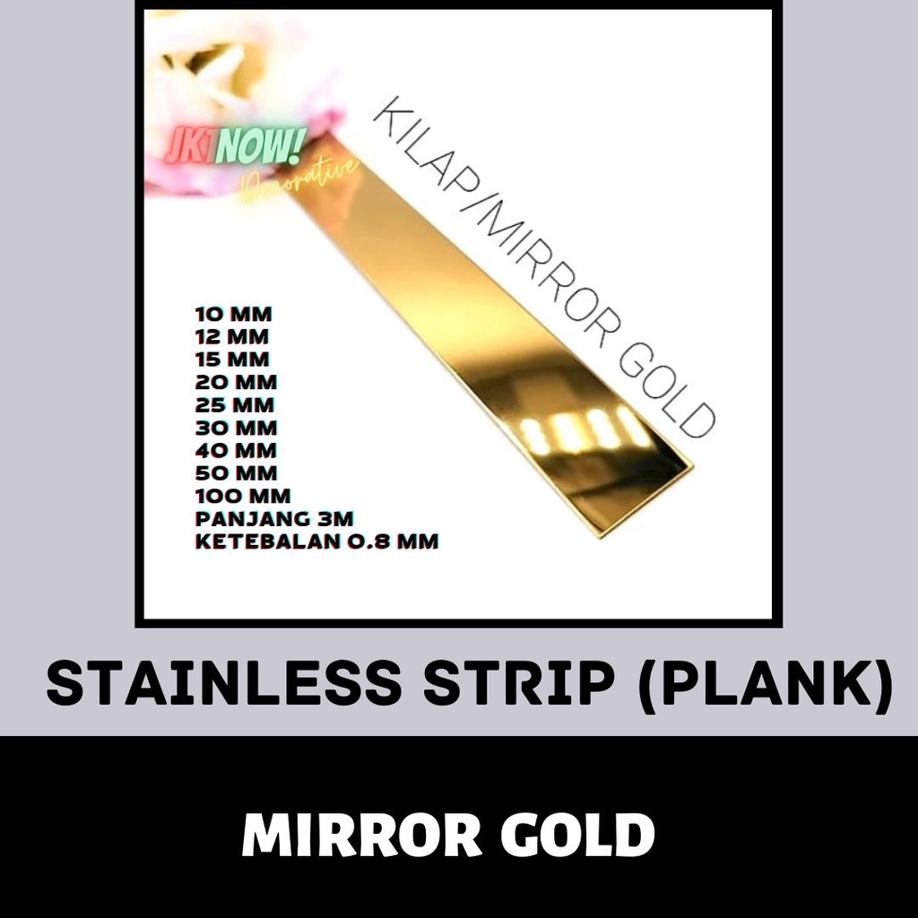Jual LIST PLAT STRIP 40 mm | STAINLESS STEEL 201 40mmX305CMxT 0.8mm ...