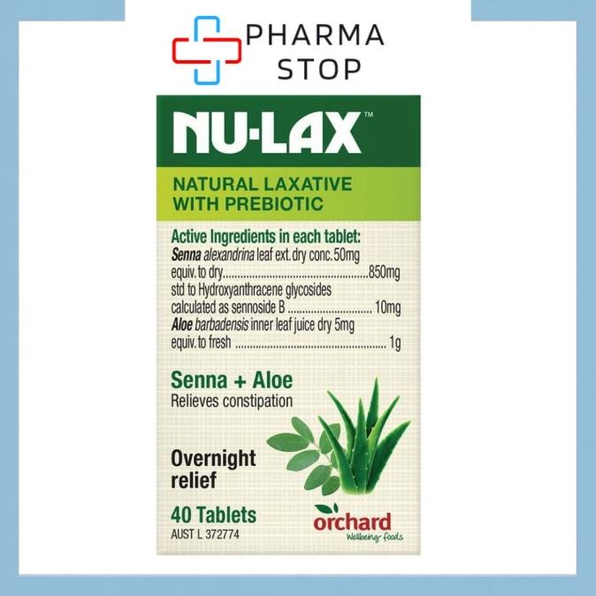 Jual Nulax Natural Laxative Tablets With Prebiotic Senna + Aloe 40 ...