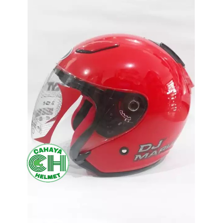 Jual Helm KYT DJ Maru Merah Solid | Shopee Indonesia
