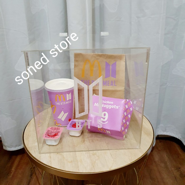 Jual Ginger- BOX BTS meal MCD packaging 25x25x23cm akrilik acrylic | Shopee Indonesia