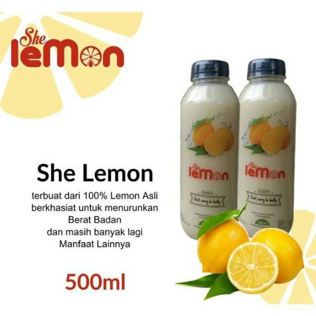 Jual She Lemon Minuman Pure Sari Lemon KUNING 500 ml | Shopee Indonesia