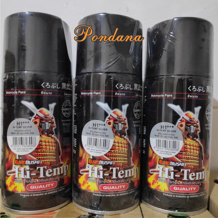 Jual Samurai Paint CAT Hi-TEMP | CAT TAHAN PANAS warna SILVER dan HITAM ...