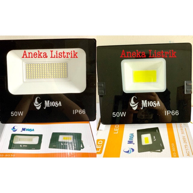 Jual LAMPU SOROT TIPIS MURAH LED 50WATT OUTDOOR TEMBAK MODEL (SMD & COB) IP66 WARNA (WHITE ...