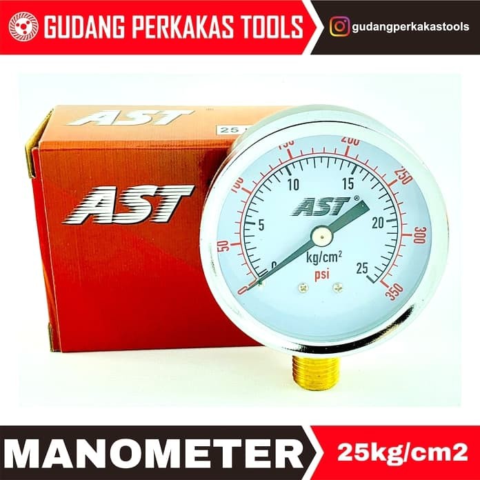 Jual SBO Manometer / Pressure Gauge 25 kg/cm2 atau 350 psi SEBELUM ...