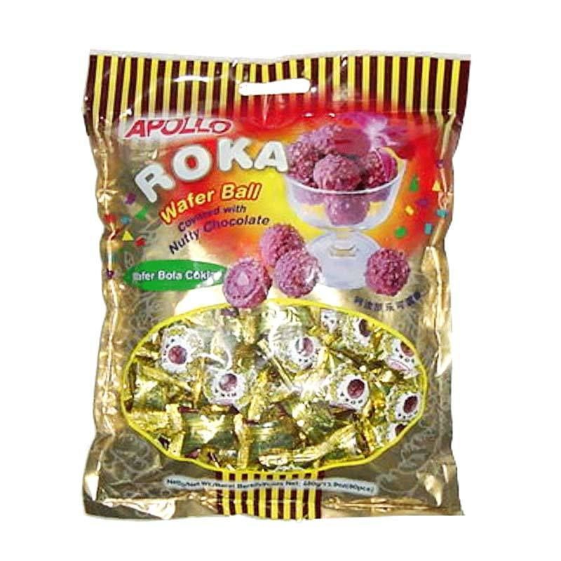 Jual Roka Apollo Choco Waffer Ball 50 Pcs dan 80 Pcs | Shopee Indonesia