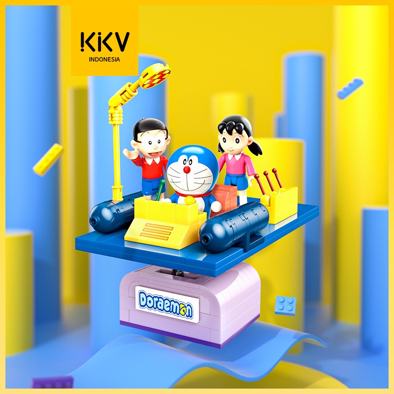 Jual KKV- Qman Keeppley Block Toys Doraemon Time machine/DIY//GIFT ...