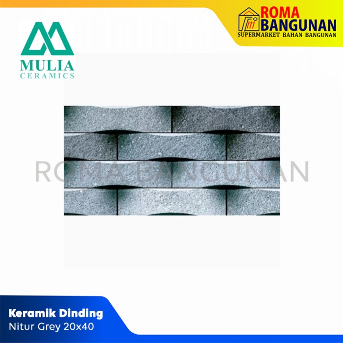 Jual Mulia Keramik Dinding / Keramik Lantai Nitur Grey 20X40 | Shopee ...