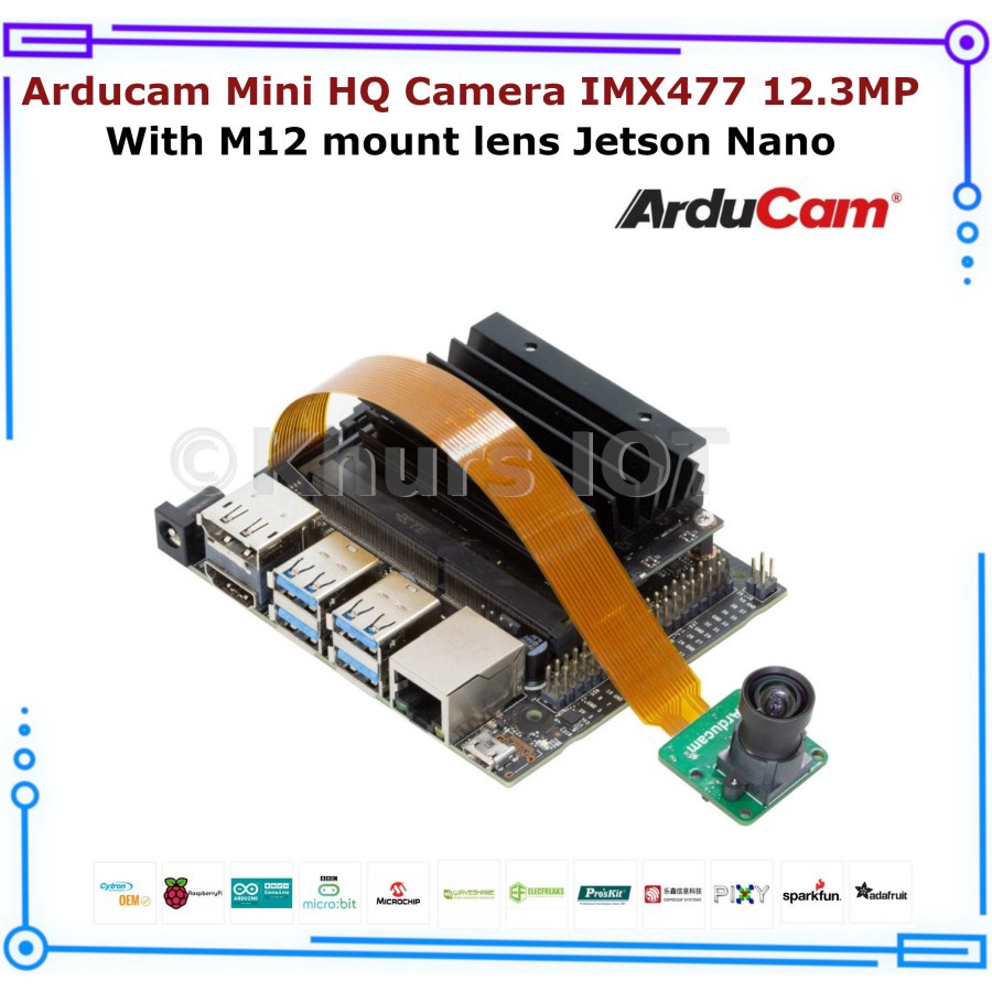 Jual Arducam Mini HQ Camera IMX477 12.3MP with M12 mount lens Jetson ...