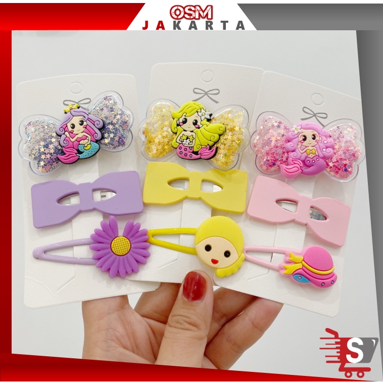 Jual OSM JKT F5394 Jepit Rambut Karakter Anak Set 3 in 1 / Jepit Rambut ...