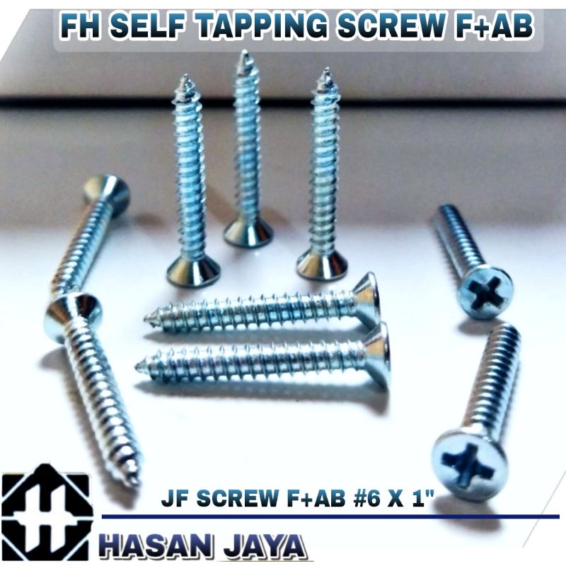 Jual Sekrup Skrup JF Tapping Screw (5/8") (3/4") (1") (1 1/4") (1 1/2 ...
