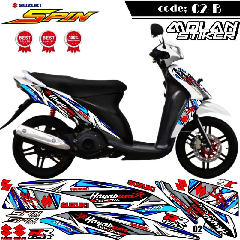 Jual Decal Sticker Striping Variasi Suzuki SPIN 125 | SPIN 125 R | SPIN ...