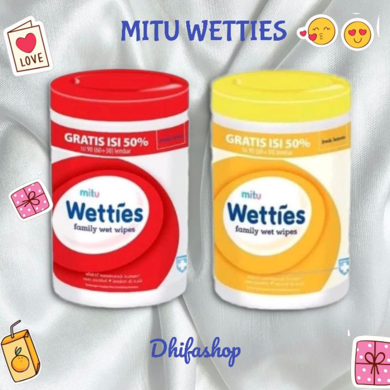 Jual MITU wetties tisu basah botol 90's | Shopee Indonesia