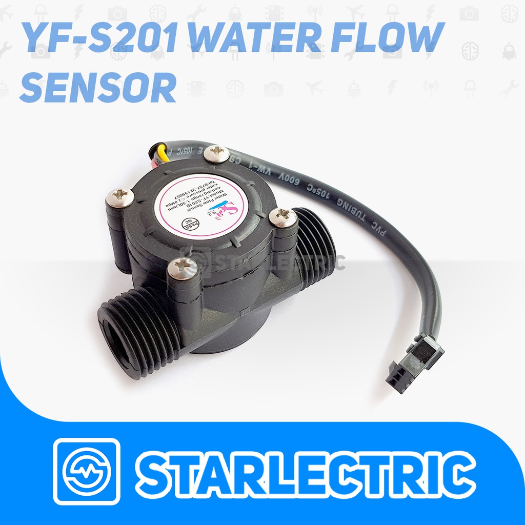 Jual Water Flow Sensor Flowmeter Hall Control socket 1/2" YF-S201 ...