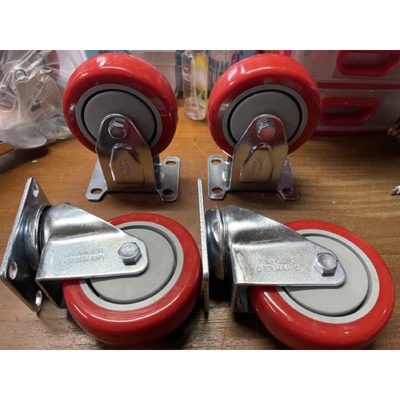 Jual Roda PU Ranger Germany 4 inch ( 2 mati 2 hidup ) | Shopee Indonesia