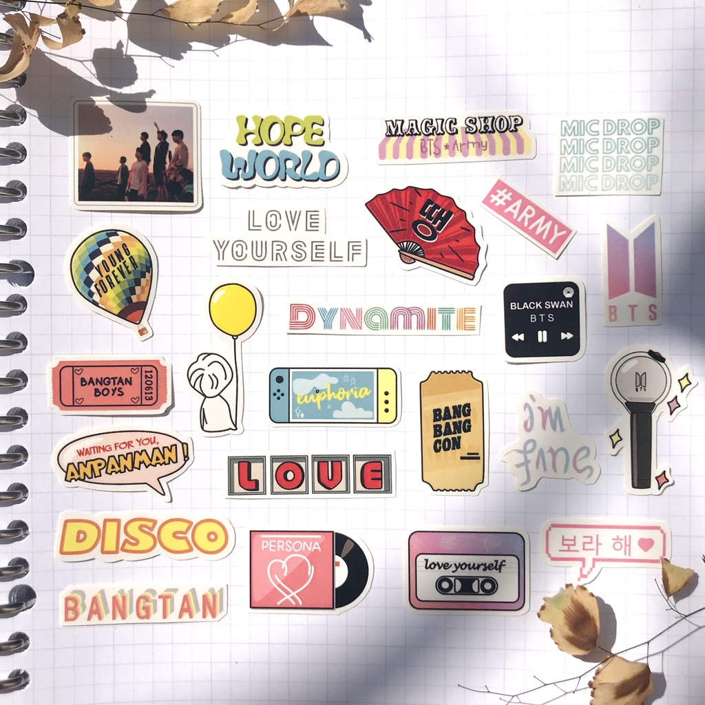 Jual Stiker motif kpop B T S untuk LETTERING HP LAPTOP buku custom ...