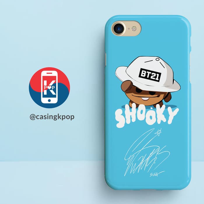 Jual Caseme casing Handphone KPOP BTS BT21 SUGA SHOOKY SIGN | Shopee ...