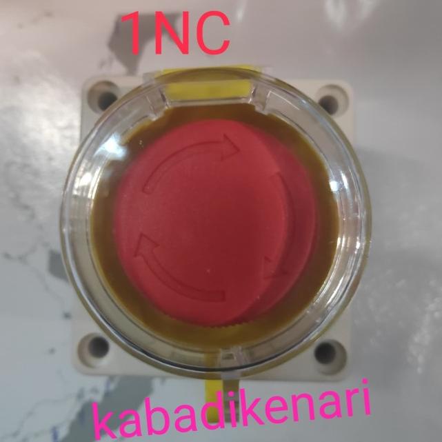 Jual TOMBOL EMERGENCY STOP + BOX 1LB + COVER PROTECTOR 22MM PUSH LOCK ...