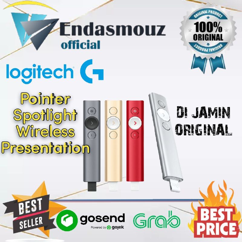 Jual Logitech Pointer Spotlight Wireless Presentation | Shopee Indonesia