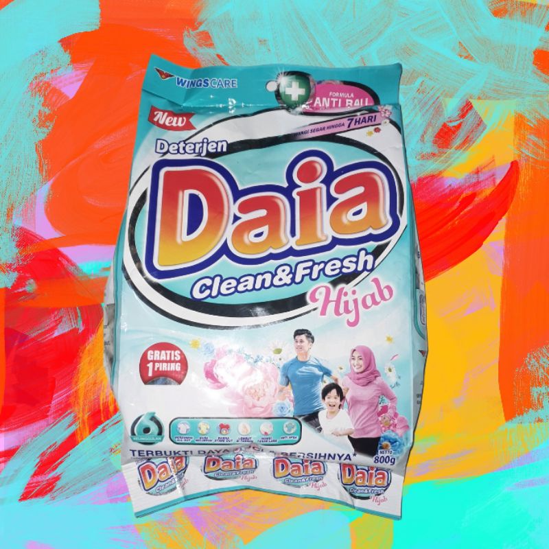 Jual DAIA Detergent Bubuk 800 gr Berhadiah PIRING CANTIK | Shopee Indonesia