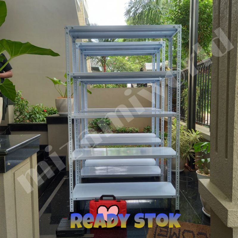 Jual rak siku besi uk 120x40x200 free ongkir+rakit+karet untuk area ...