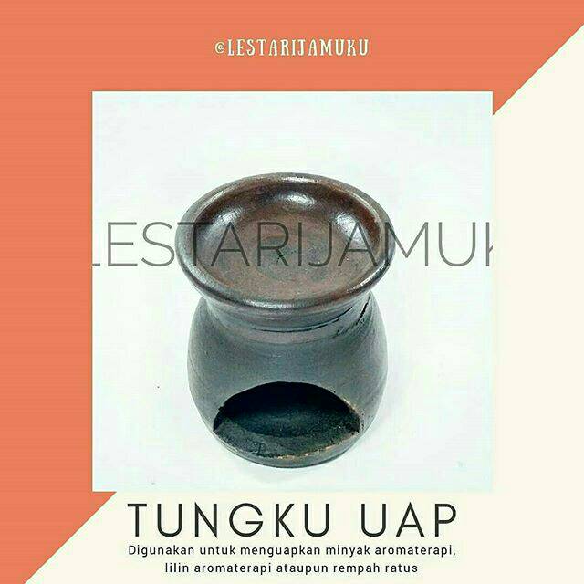 Jual Tungku Uap Minyak Aromaterapi Lilin Ratus Gerabah Tanah Liat Asli ...